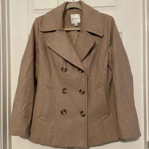 croft & barrow | Jackets & Coats | Like New Croft Barrow Tan Pea Coat ...